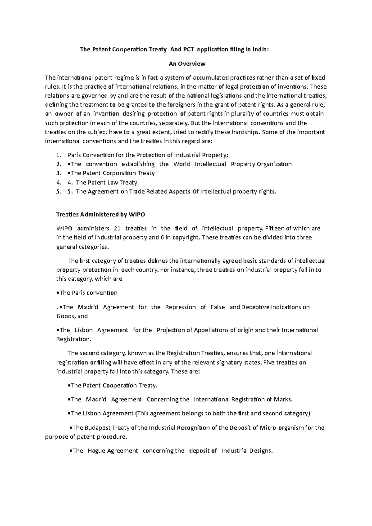 The Patent Cooperation Treaty And PCT application filing in India - It ...