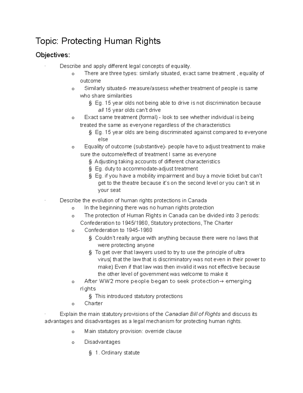 Protecting Human Rights - Topic: Protecting Human Rights Objectives ...