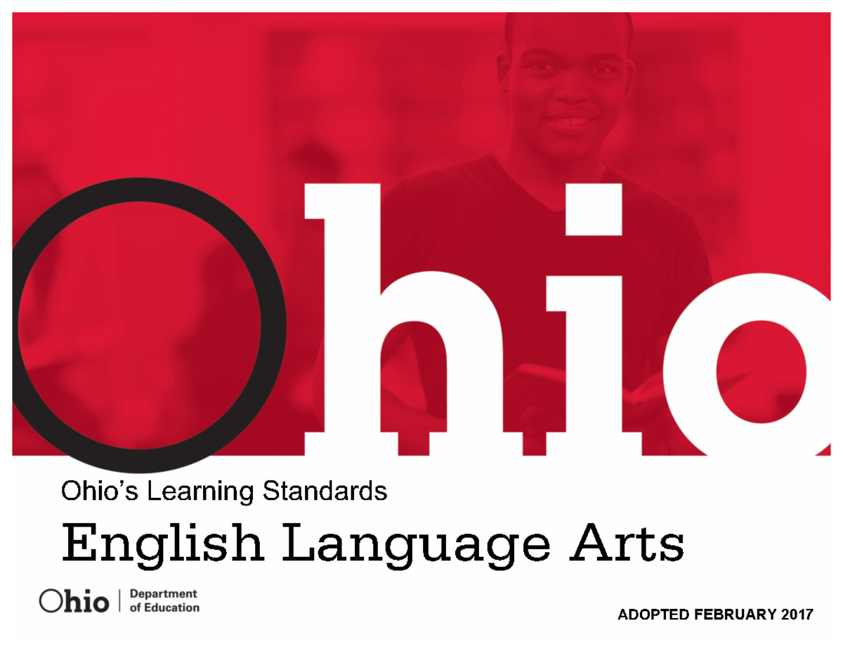 Ohio K-12 ELA Standards - Page 1 | NAME OF PROJECT OR TITLE OF DOCUMENT ...