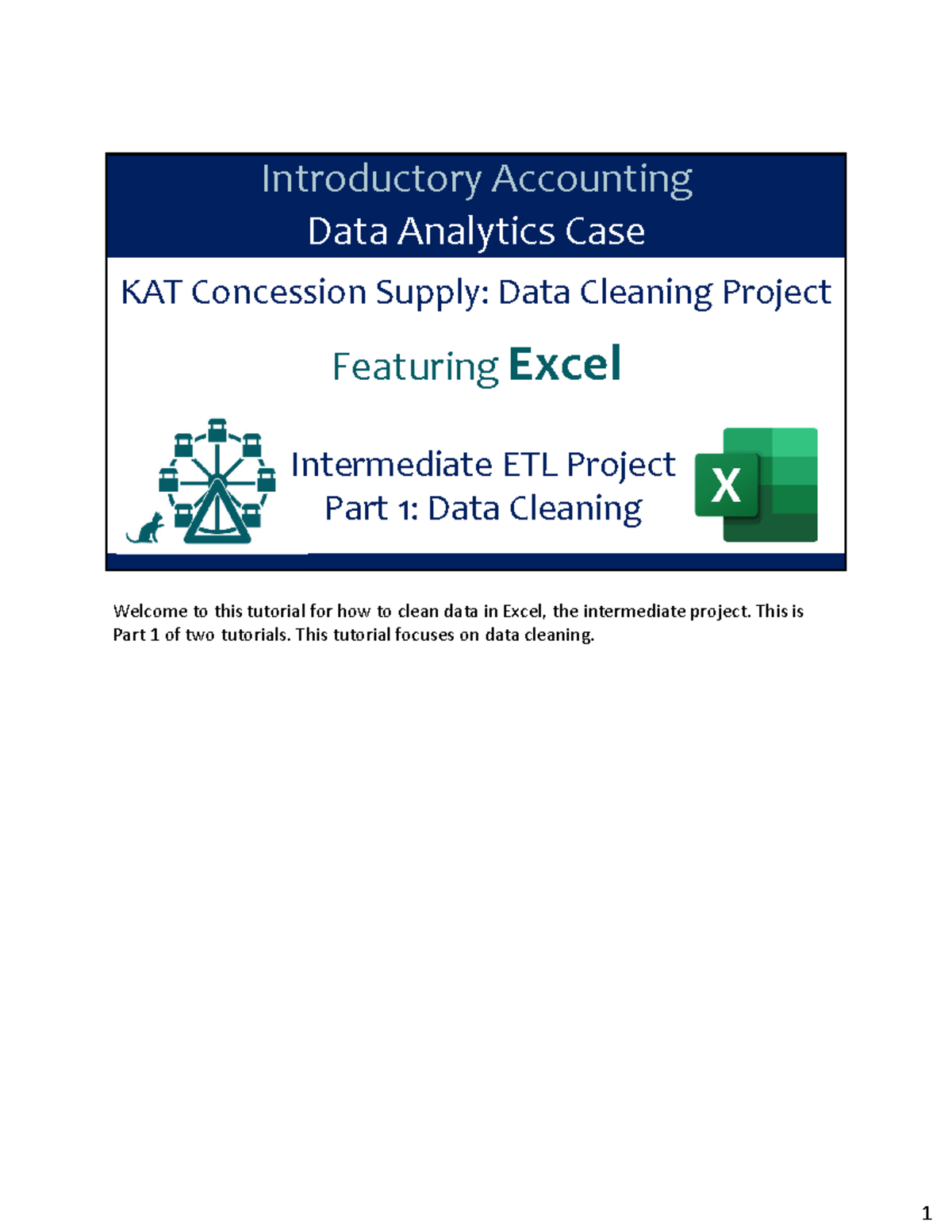 Excel Part 1 data cleaning tutorial Intermediate - Featuring Excel KAT Concession Supply: Data ...