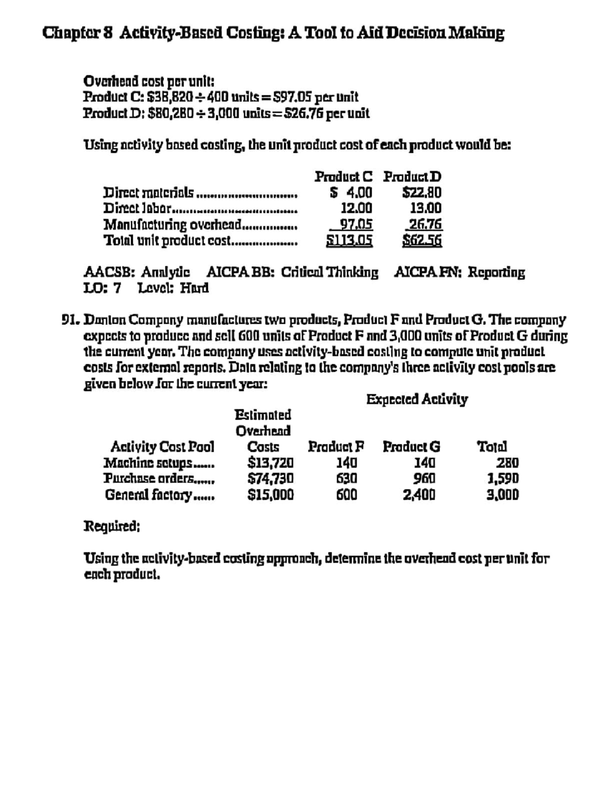 Accounting Quizzes and recit - Chapter 8 Costing: A Tool to Aid ...