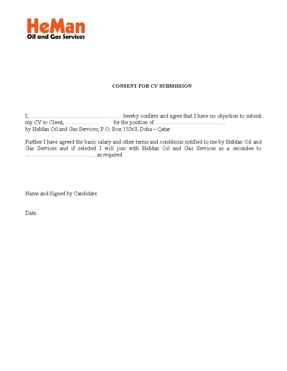 Consent FOR CV Submission - CONSENT FOR CV SUBMISSION I, - Studocu