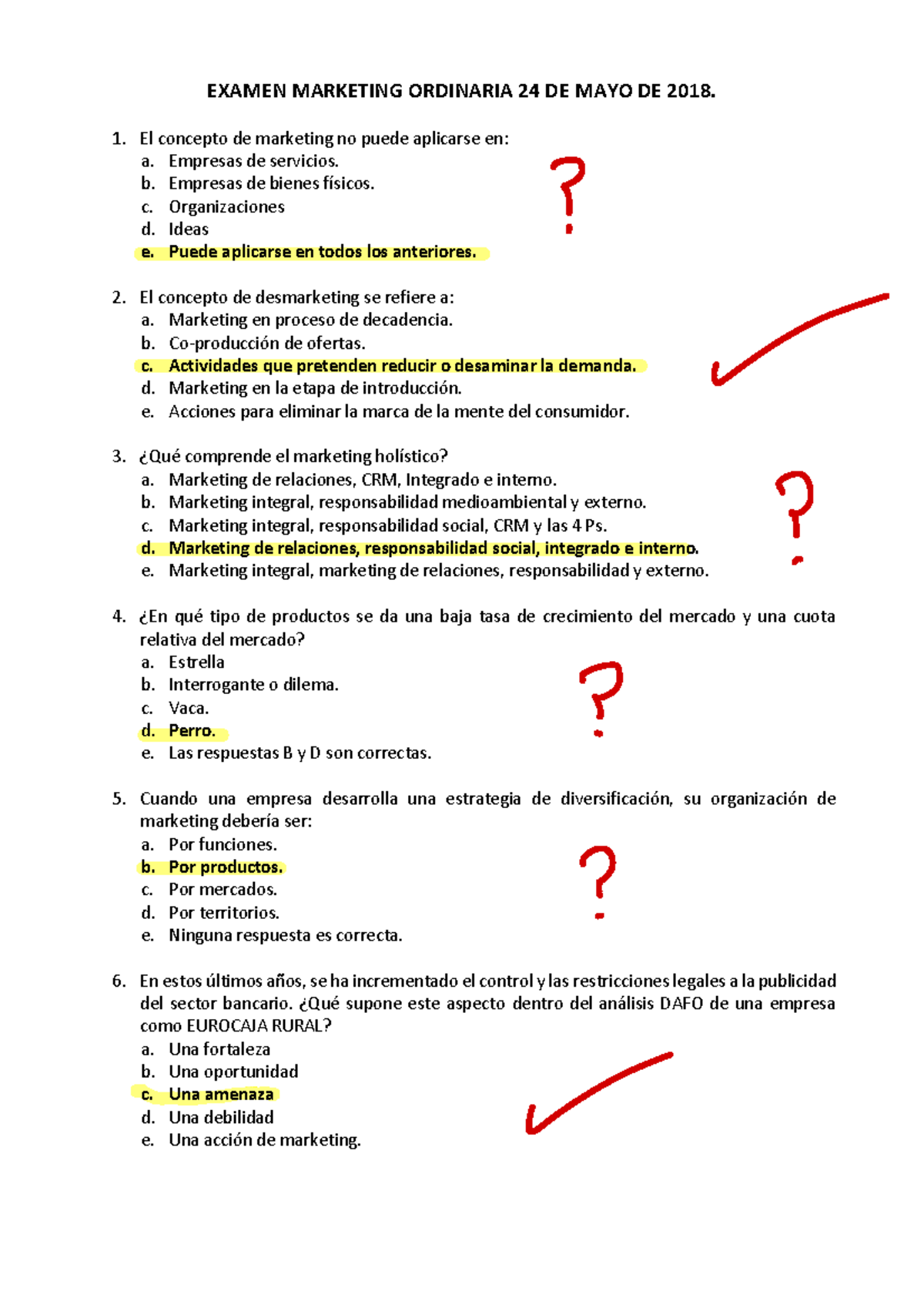 Examenes Marketing - ... - EXAMEN MARKETING ORDINARIA 24 DE MAYO DE 2018. El concepto de ...