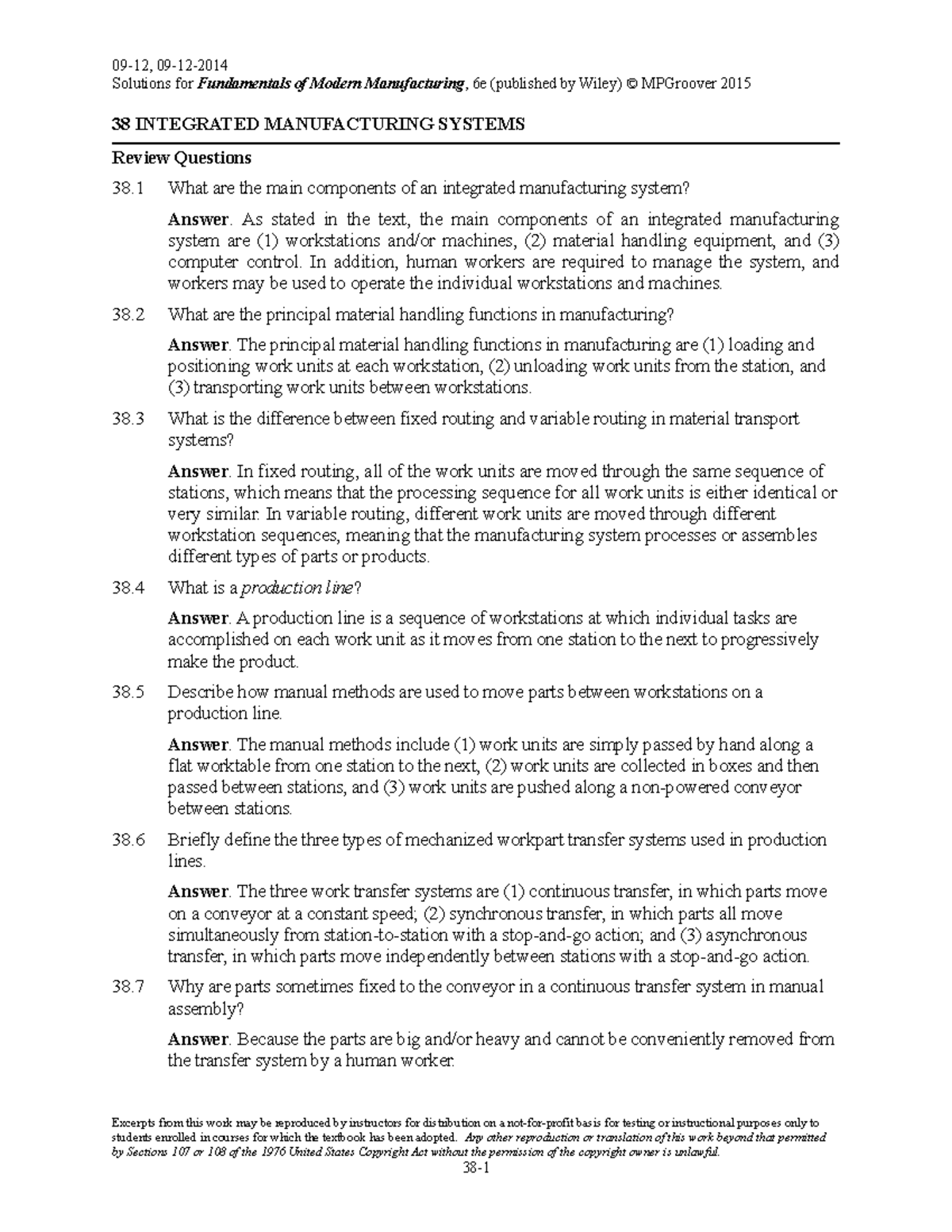 Machine Design tool notes - Solutions for Fundamentals of Modern ...