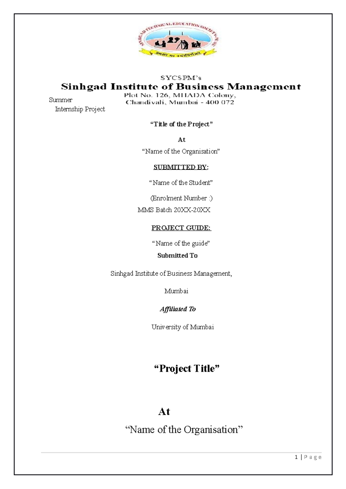 Project Report (sumit Agrawal) - Summer Internship Project “Title of ...