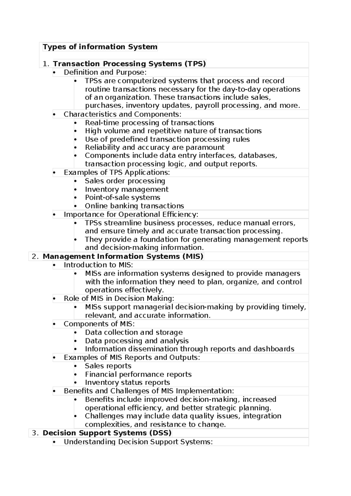 Cyber Security Types of information system Unit 3 - Types of ...
