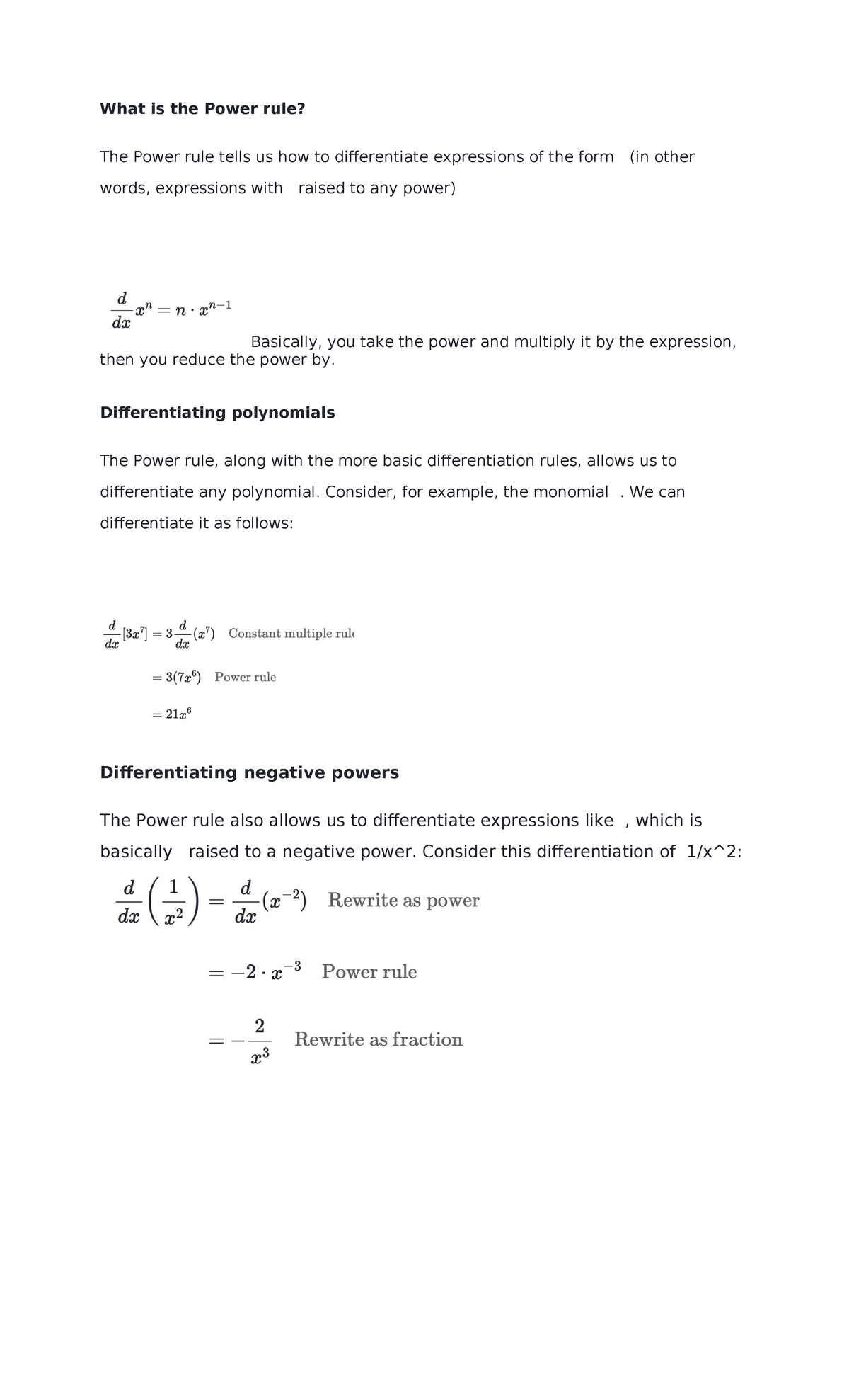 Power is the key - What is the Power rule? The Power rule tells us how ...