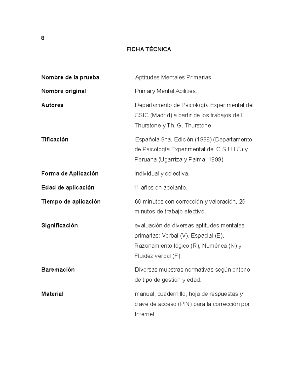 PMA - Aporte - Producto académico - 8 FICHA TÉCNICA Nombre de la prueba ...