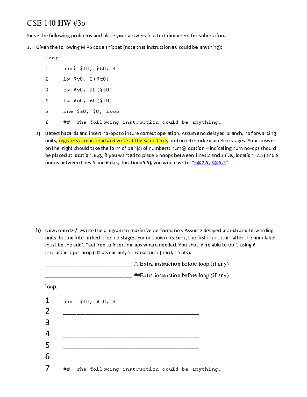 CSE140 HW3b - Professor Leung - CSE 140 HW #3b Solve the following problems and place your ...