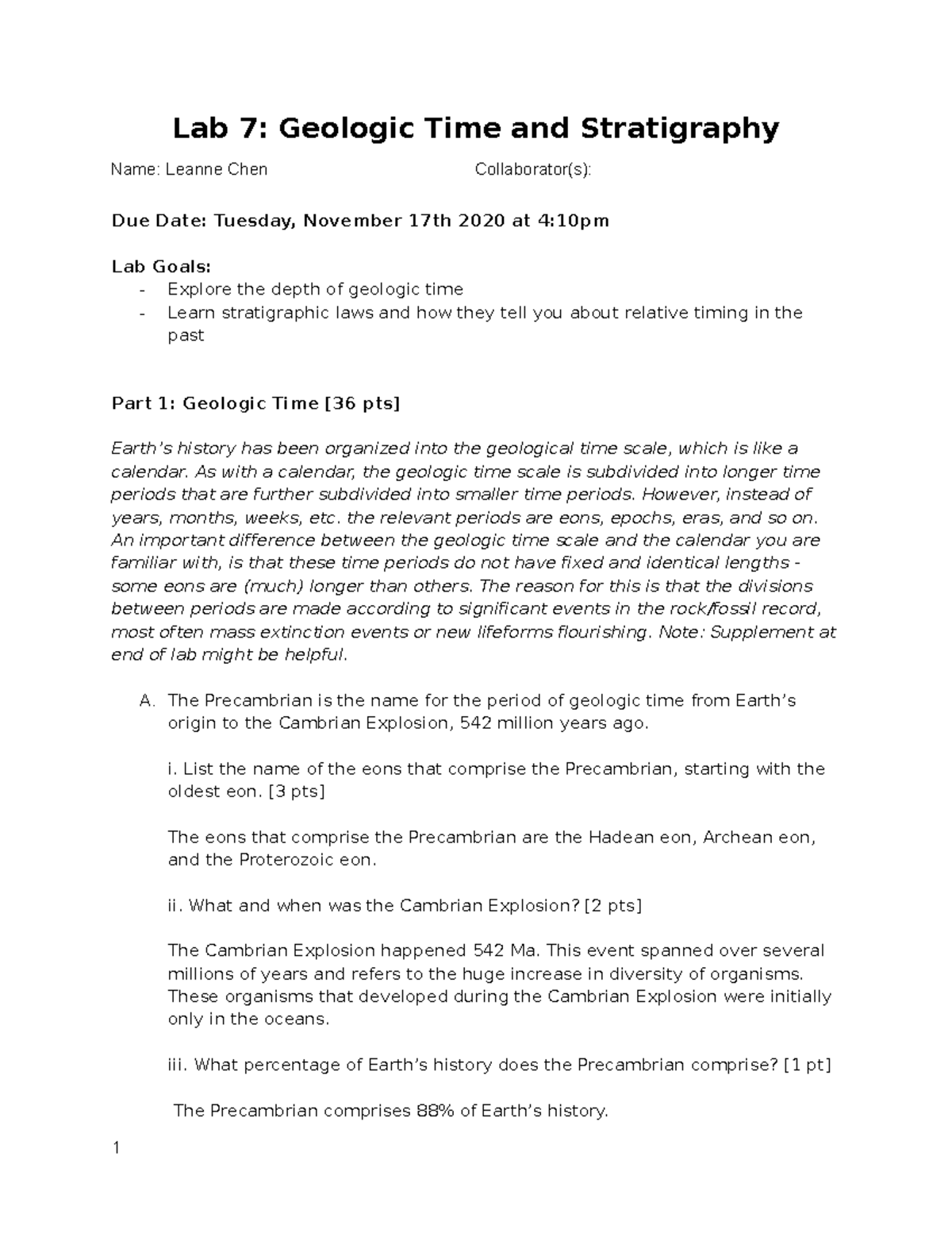 Lab7 Geological Time - Online lab - EESC W2200 - Columbia University ...