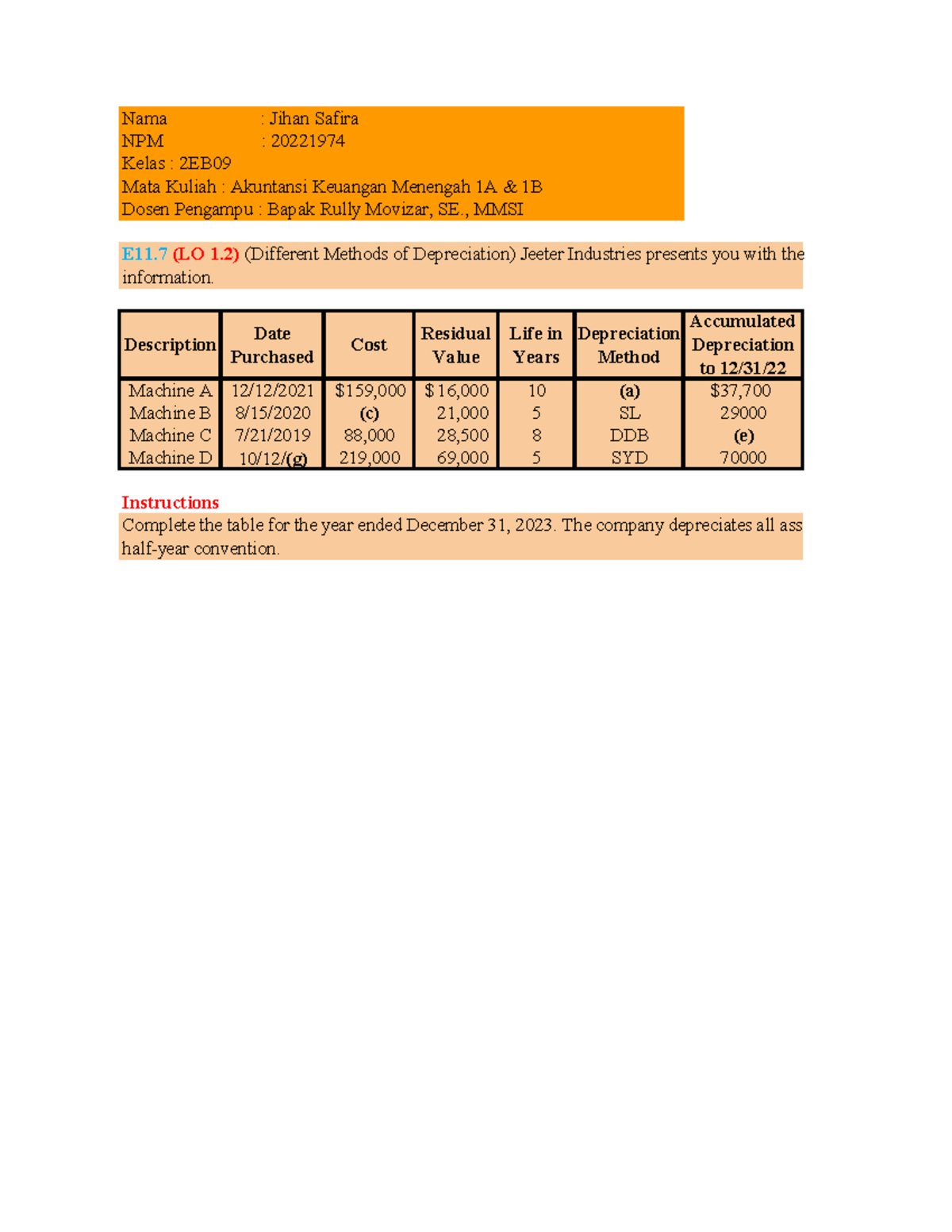 Jihan Safira 20221974 2EB09 AKM1 - Machine A 12/12/2021 $159,000 ...