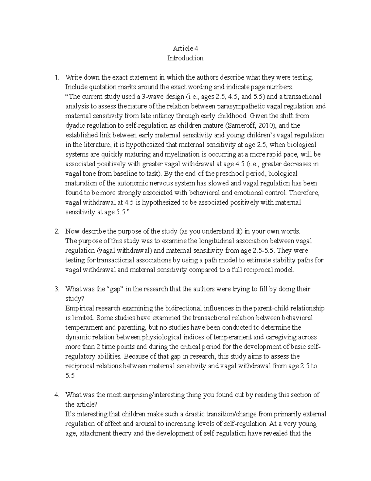 130 Article 4 Assignment - Article 4 Introduction Write down the exact ...