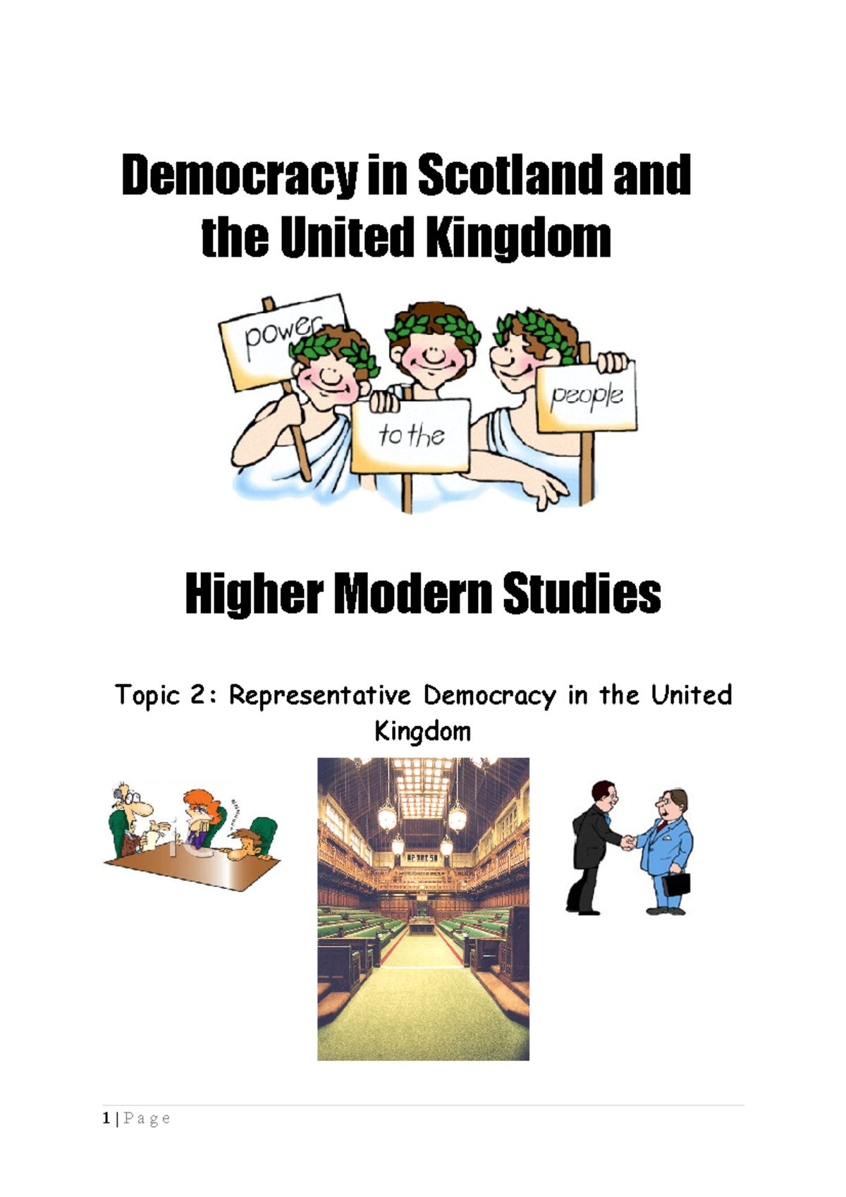 2 - Note - Topic 2: Representative Democracy in the United Kingdom ...