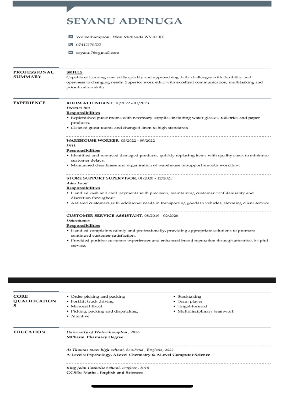 NEWW CV - 4BM003 - Studocu