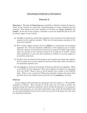 PS2 sol - Assignment 2 solution - Problem Solving Assignment 2 Data Mining (CSE4052) Suppose ...