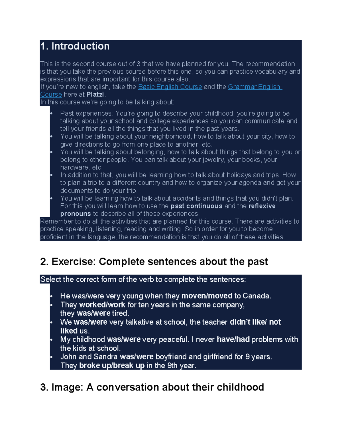 Course document - ingles - 1. Introduction This is the second course ...