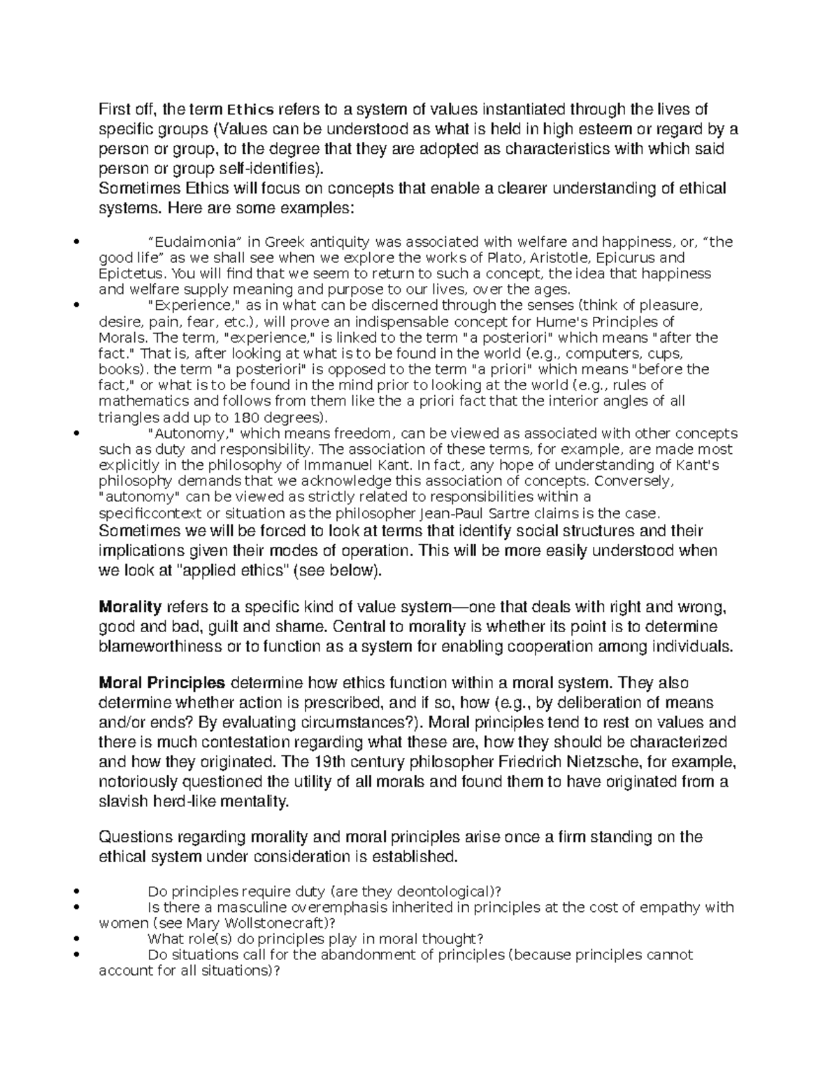 Ethics 1 Lecture Notes Chapter 1 1 First Off The Term Ethics ethics-1-lecture-notes-chapter-1-1-first-off-the-term-ethics