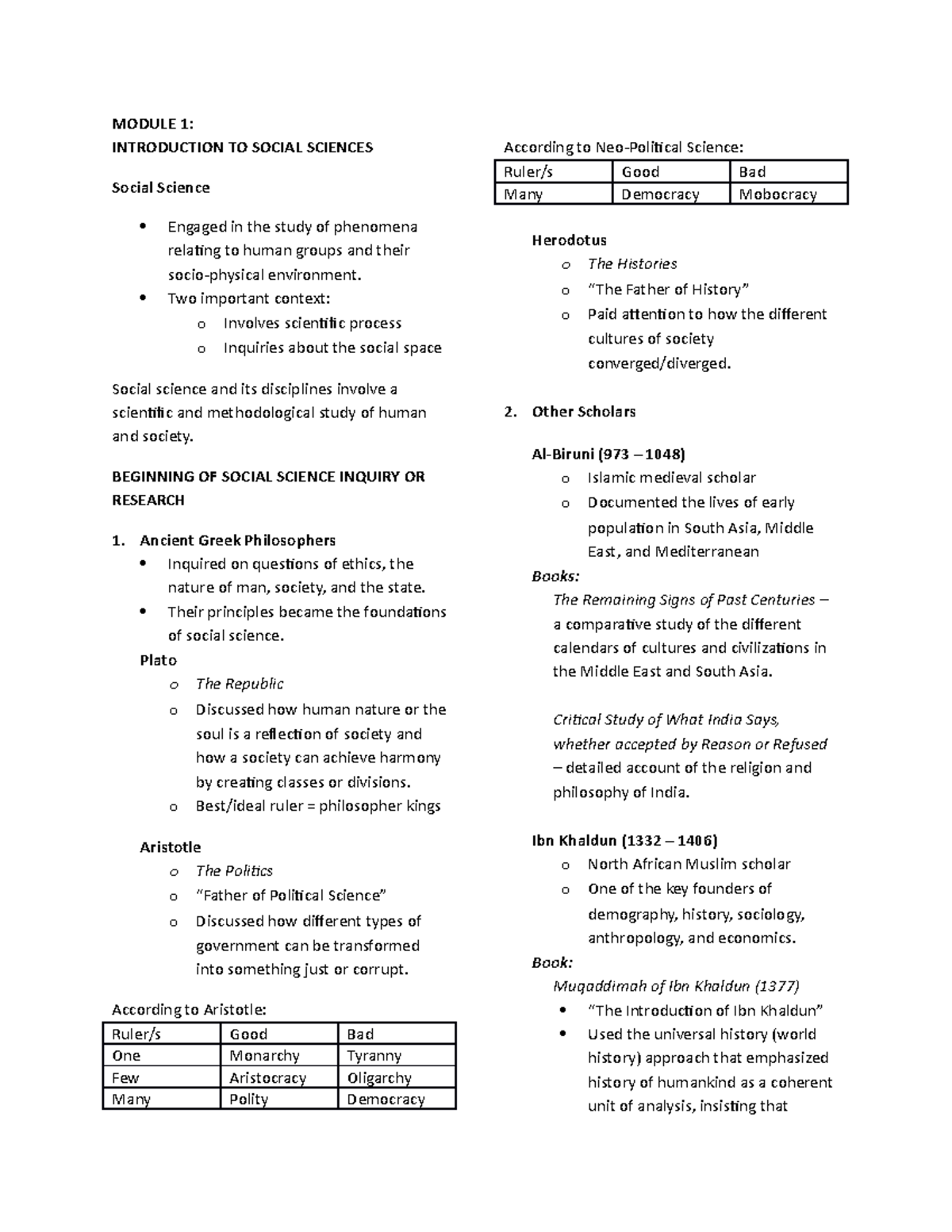 Module 1 DISS Review - MODULE 1: INTRODUCTION TO SOCIAL SCIENCES Social ...