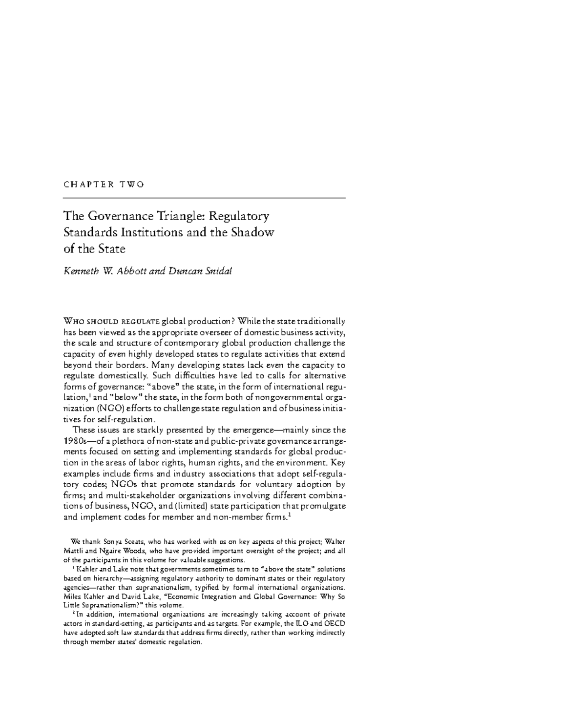 10 - Hhgg - C H A P T E R T W O The Governance Triangle: Regulatory ...