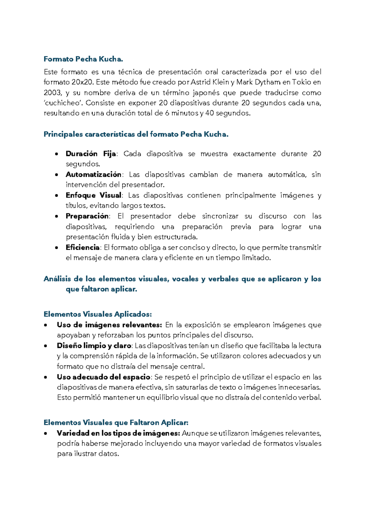 S1 Ac1 - comunicacion - Actividad 1 - Formato Pecha Kucha. Este formato ...