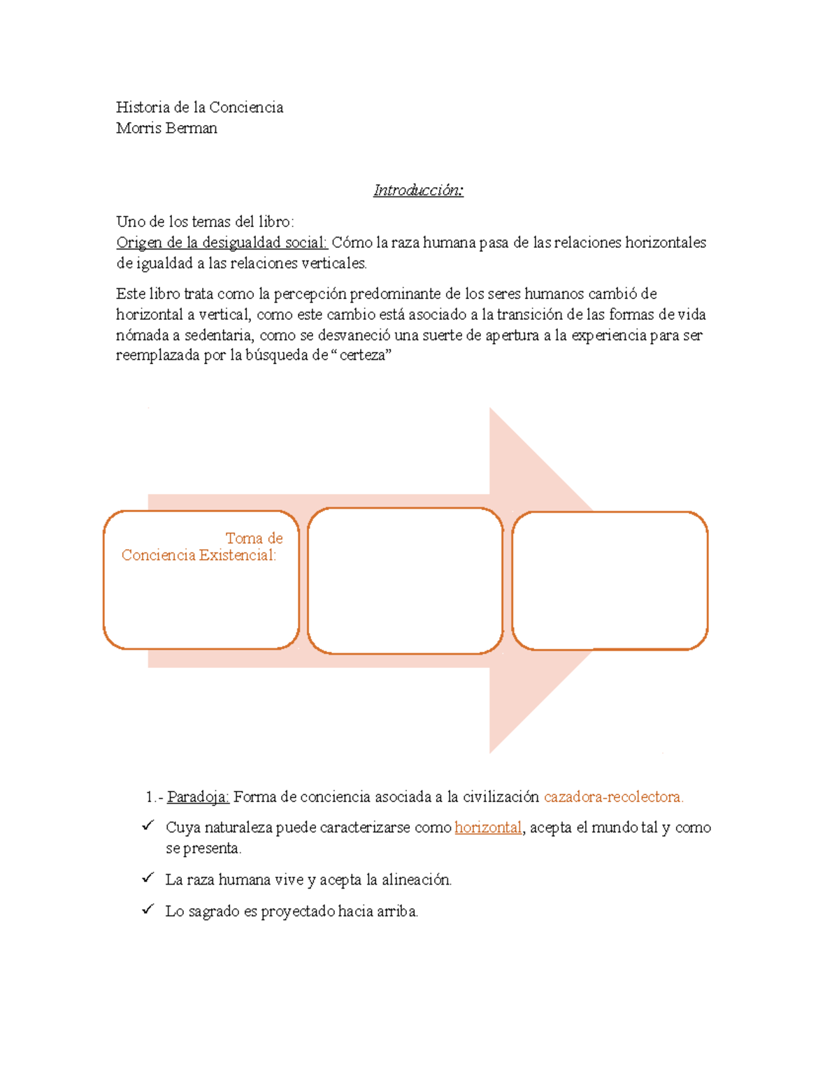 Historia de la Conciencia Resumen - Historia de la Conciencia Morris ...