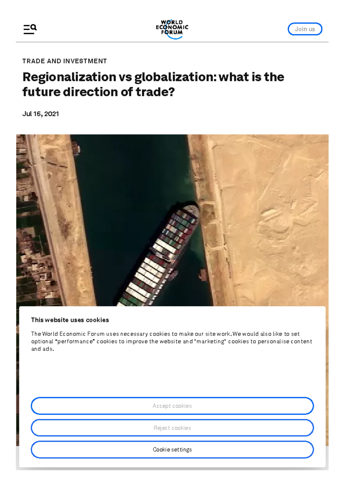 7- Regionalization vs globalization future direction of trade World Economic Forum ...