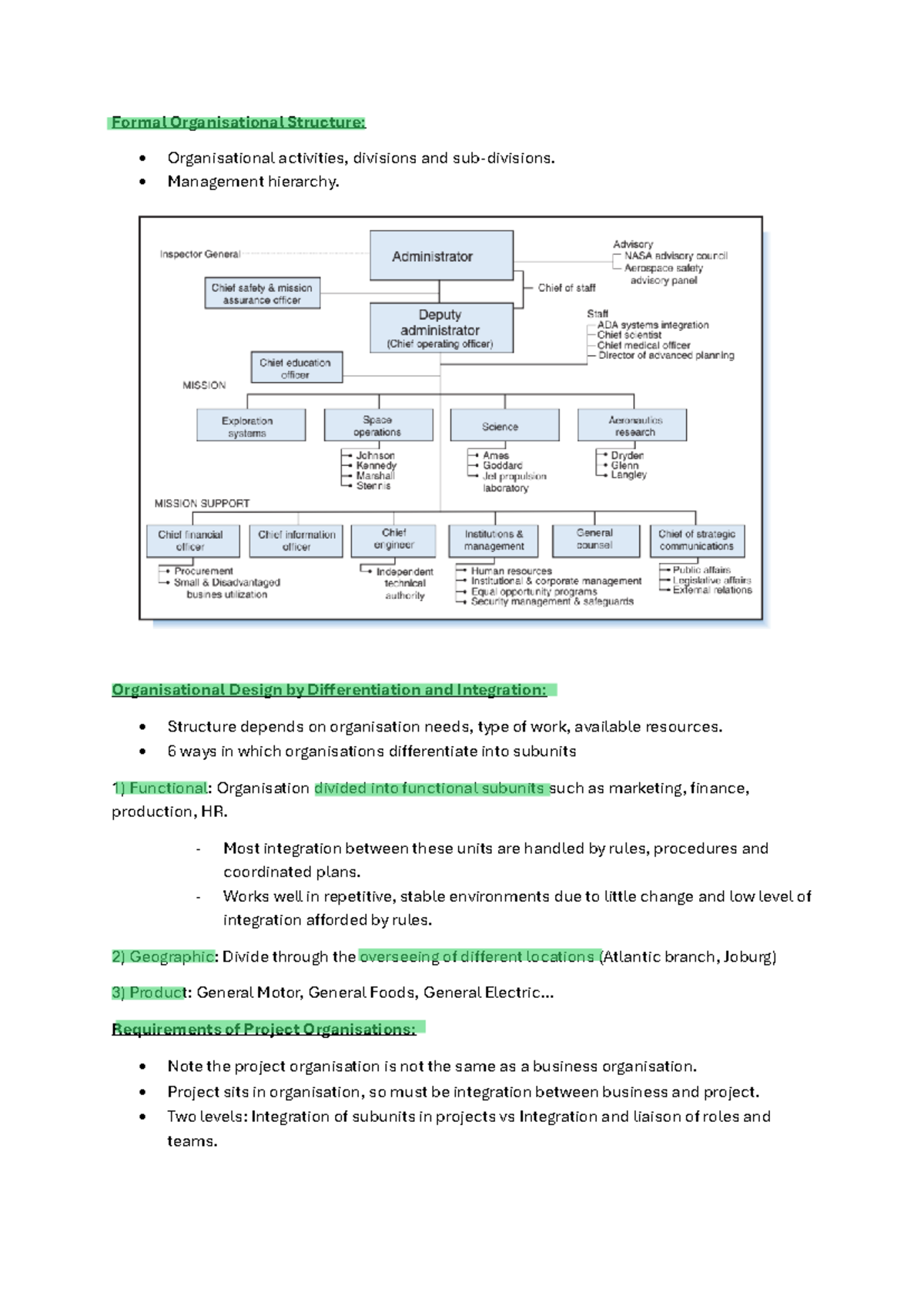 Week 10 - Structures and Roles - Formal Organisational Structure ...