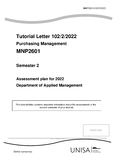 MNP2601 - Unisa - Purchase Management - Studocu