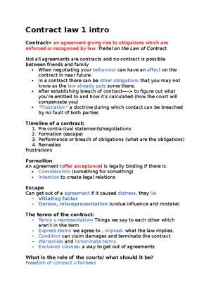 Contract LAW Formative Essay - FORMATIVE ASSESSMENT ESSAY Introduction The foundation of a ...