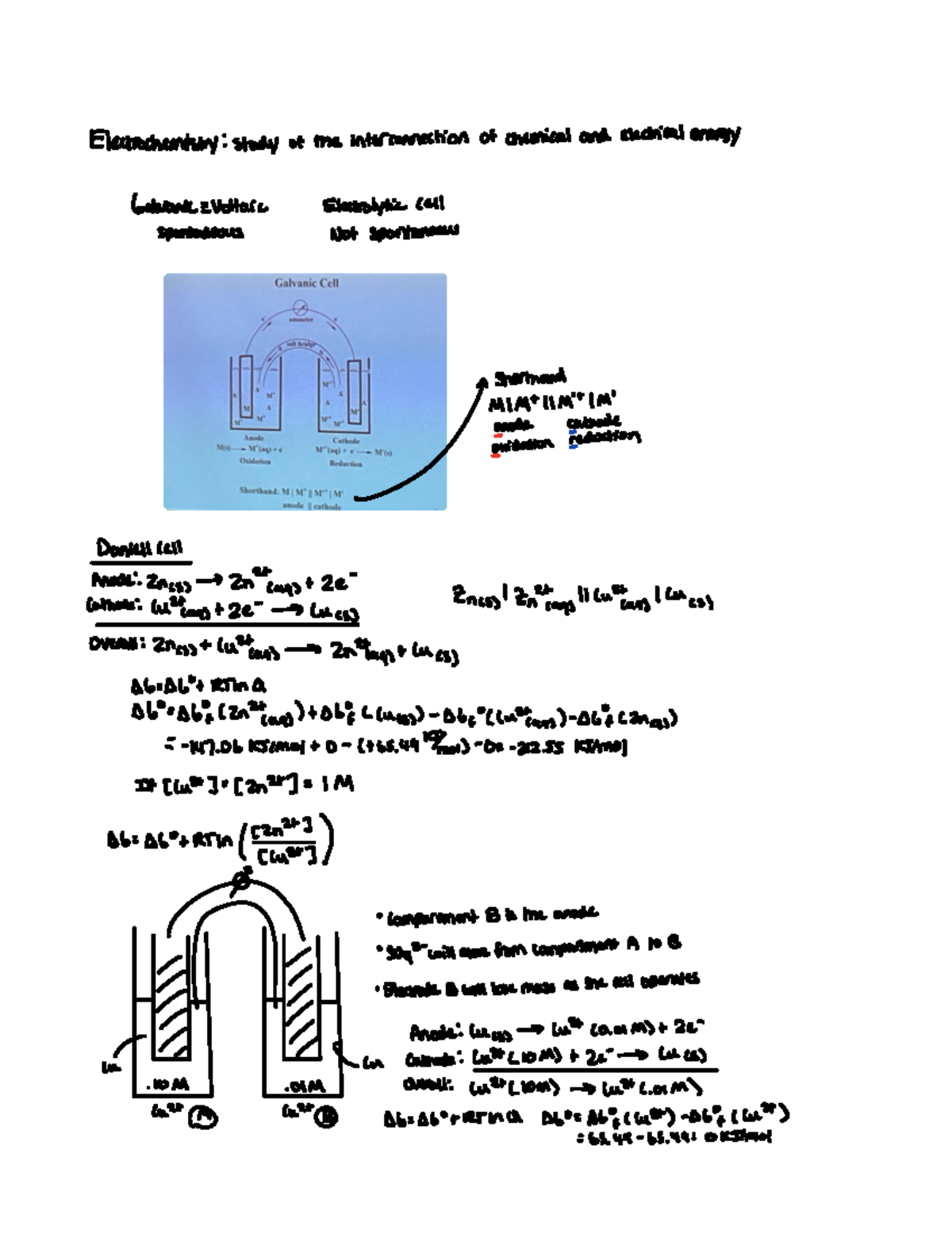 Outline #32 Galvanic (Voltaic) Cells, Daniell Cell, Concentration Cells ...