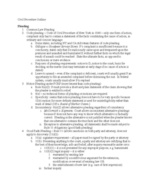 Civil Procedure - Prof Bender - Allocating Power Between Judge & Jury ...