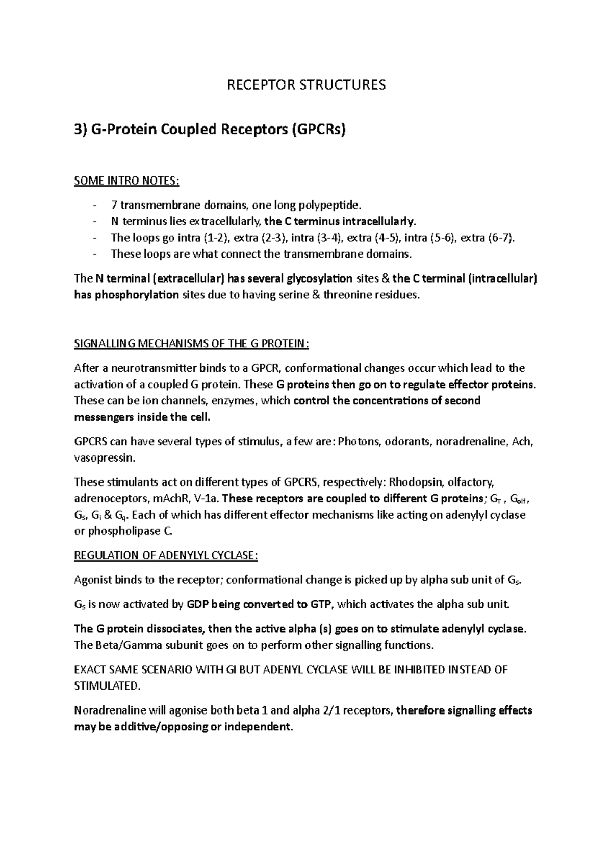Receptor structure - GPCR - RECEPTOR STRUCTURES 3) G-Protein Coupled ...