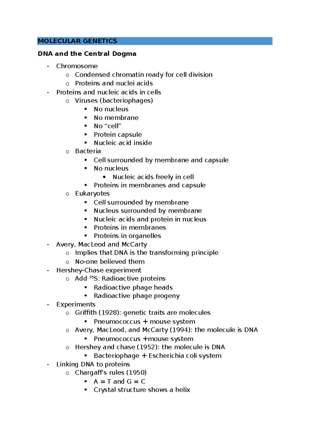 Molecular genetics, ecology and behavioural ecology notes - MOLECULAR ...