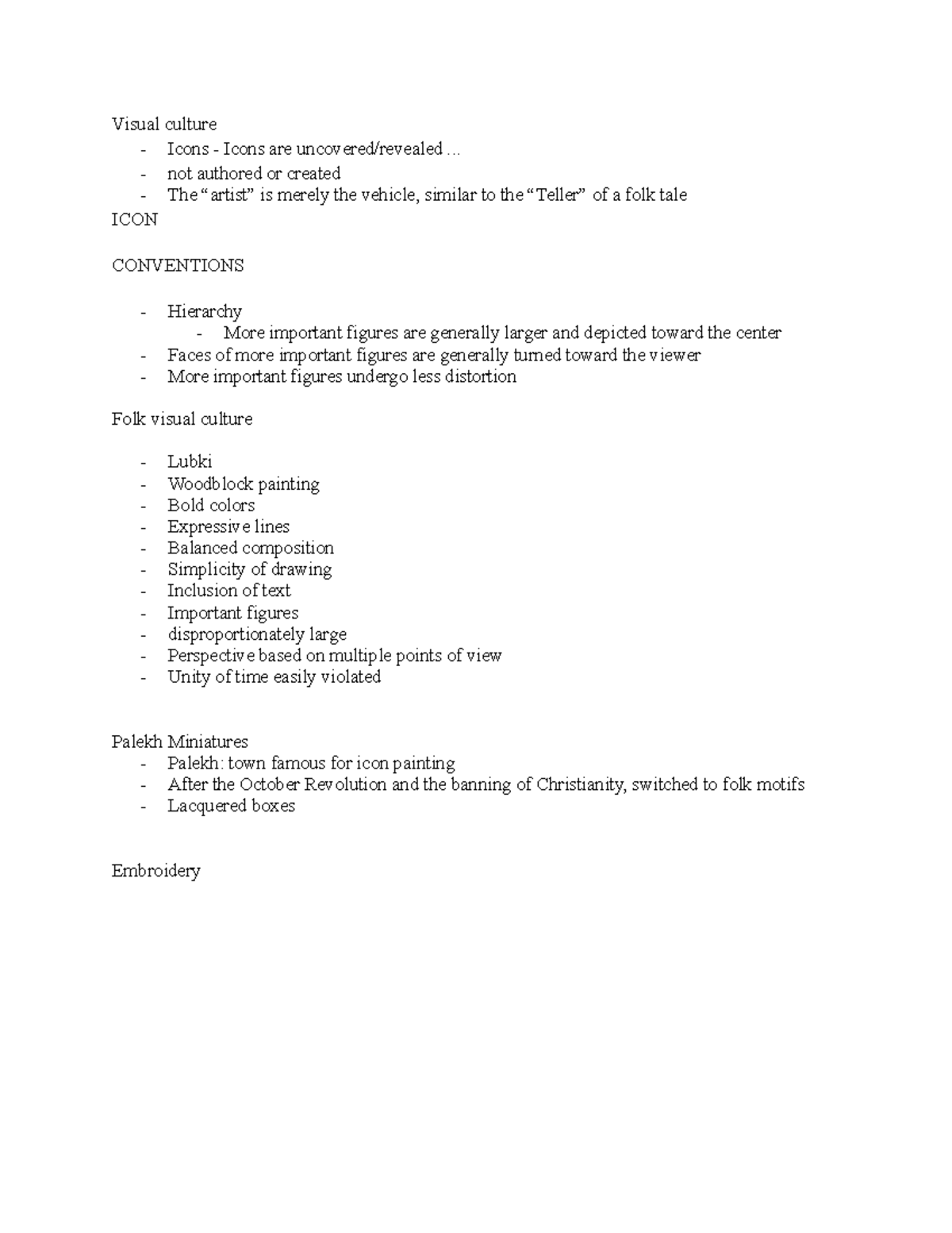 Russian notes-3 - Professor Auxier lecture notes - Visual culture Icons ...