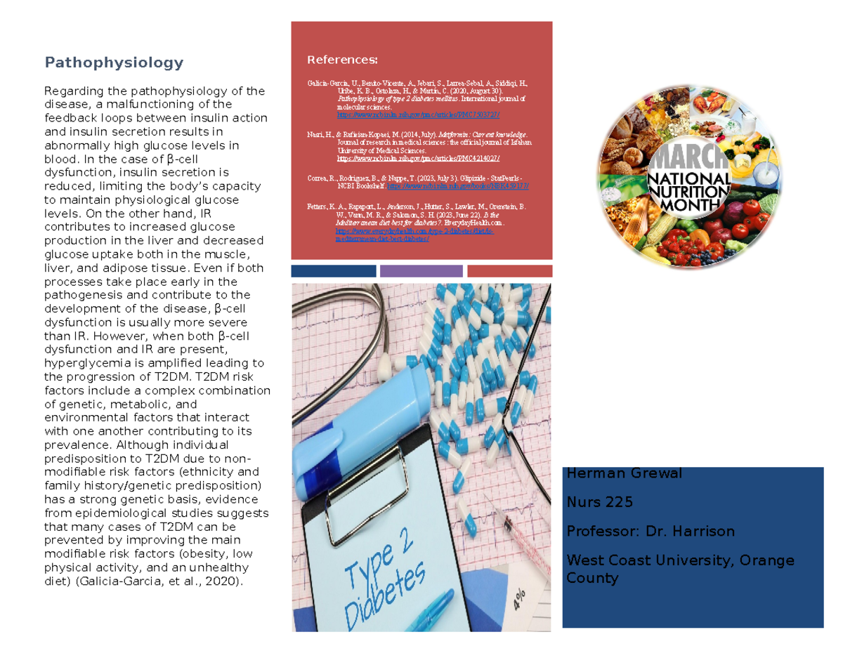 Nutrition Project Brochure - Pathophysiology Regarding the ...