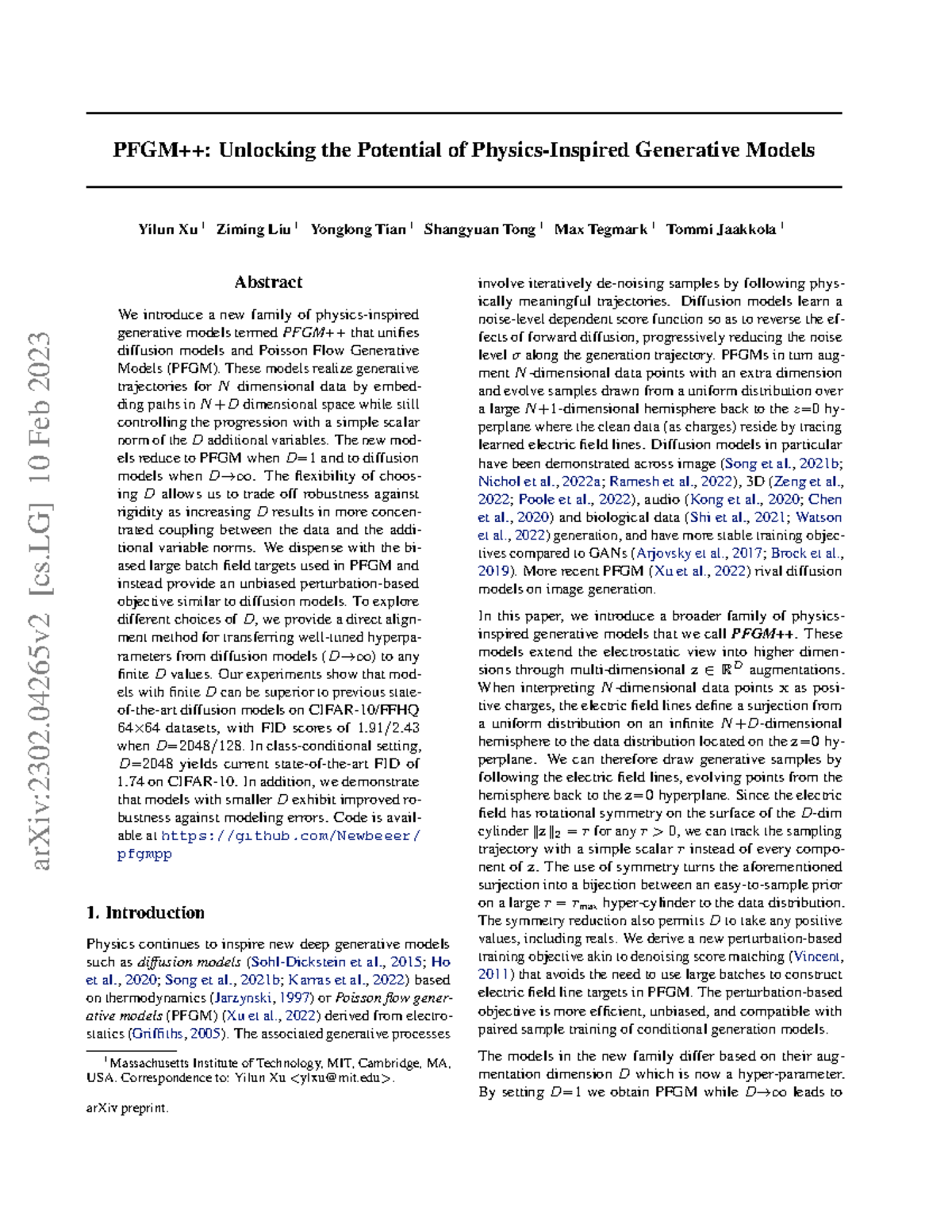 ICML2023 PFGM++ Unlocking the Potential of Physics-Inspired Generative ...