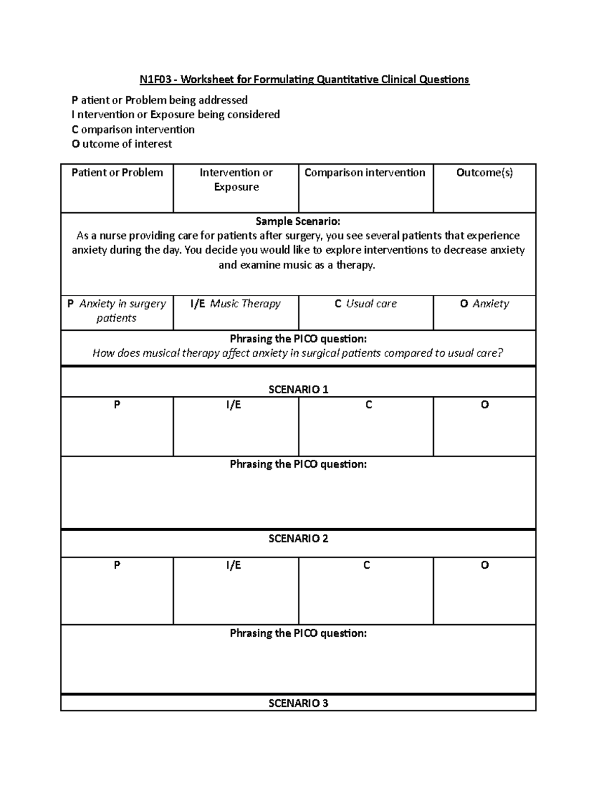 EIDM Worksheet-Quantitative Questions Final - N1F03 - Worksheet for ...