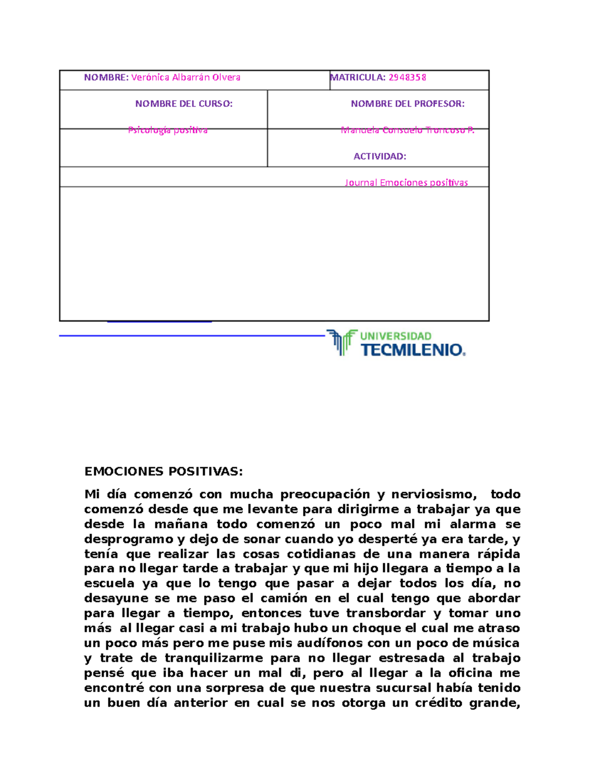 Journal Derecho y relaciones laborales Derecho Laboral - NOMBRE ...