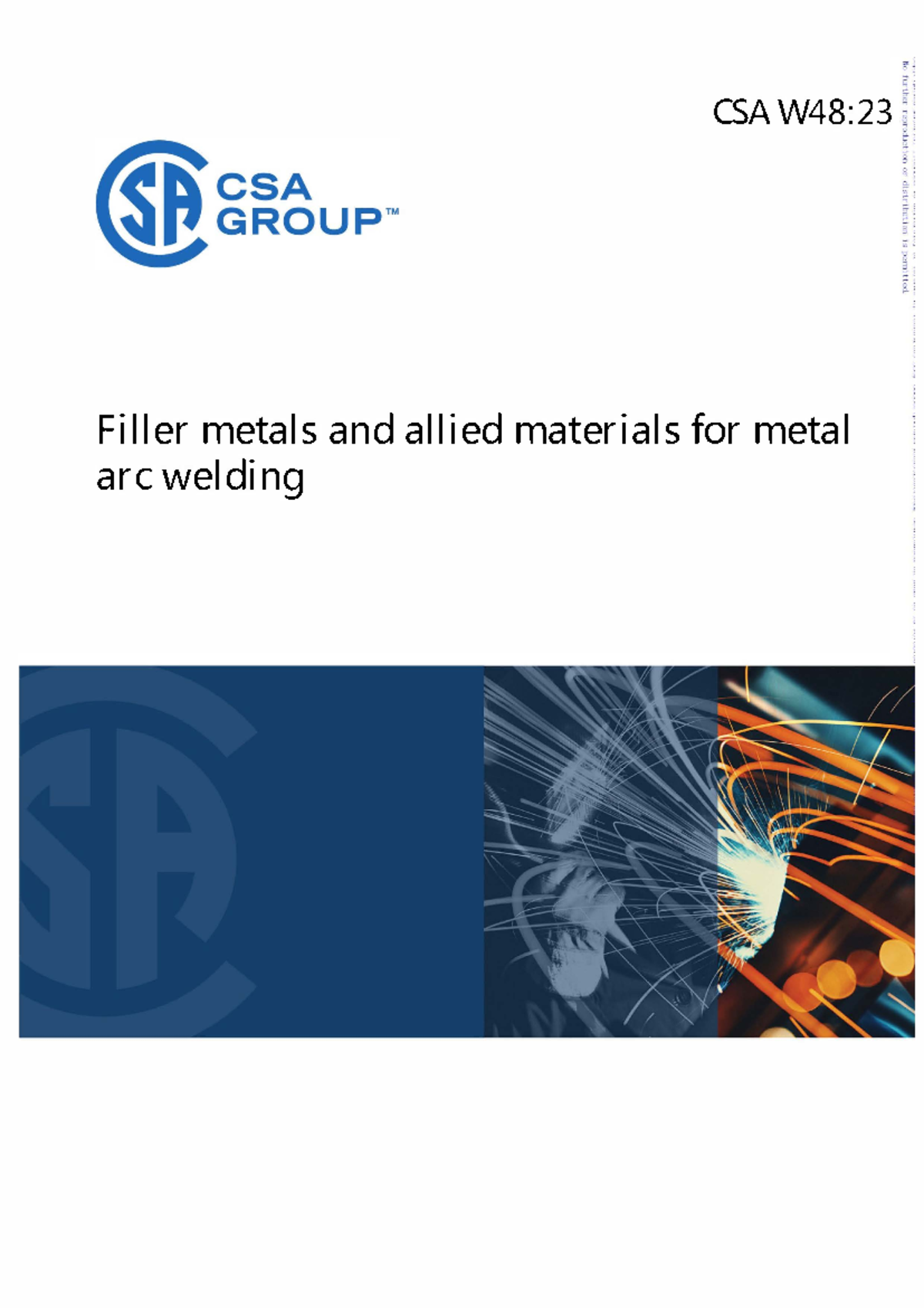 CSA W48-23 - WELDING - CSA W48: Filler metals and allied materials for ...