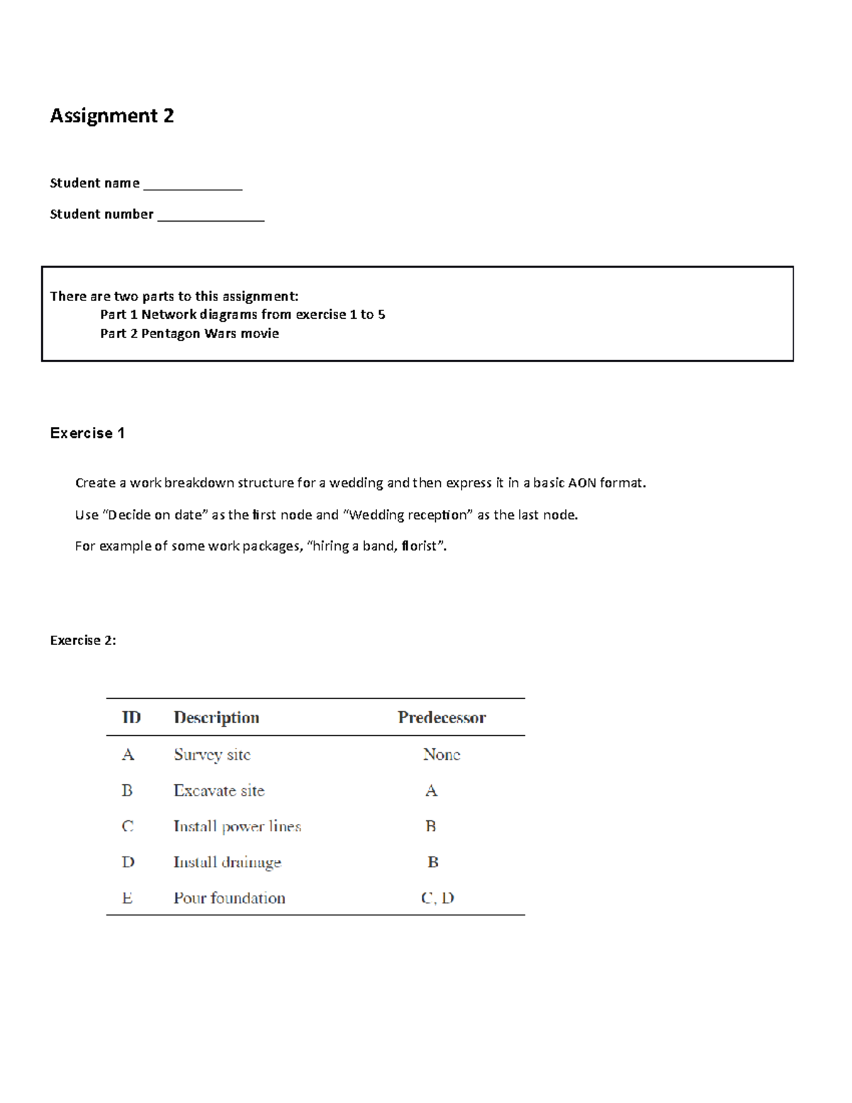 Assignment 2 Network Pentagon - Assignment 2 Student name _____________ Student number - Studocu