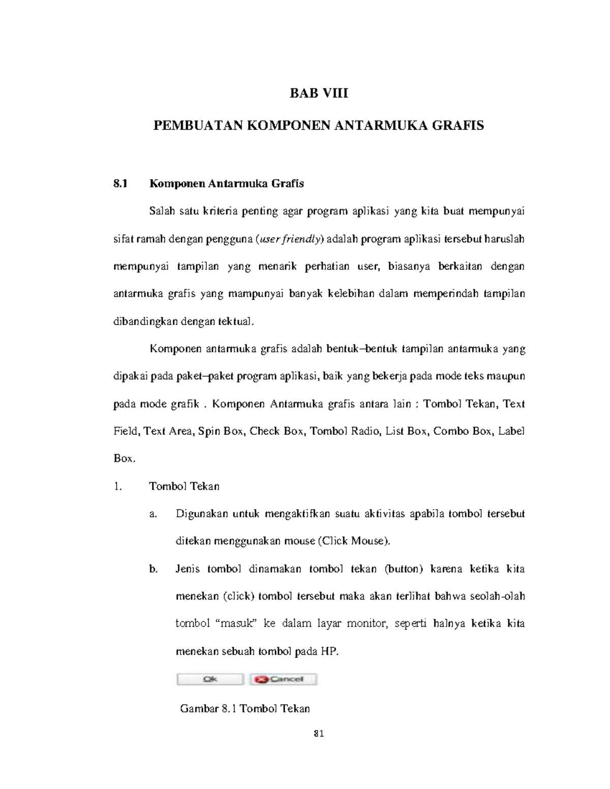 Modul Interaksi Manusia Komputer Bab 8 Komponen Antarmuka Grafis - 81 ...