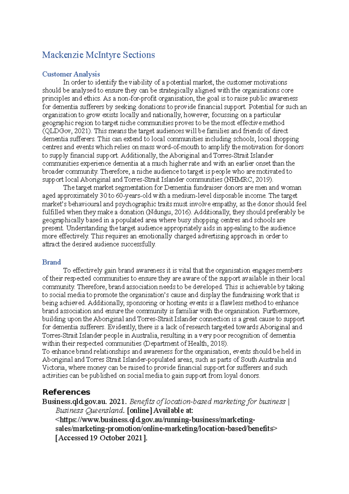 Sections FOR SPOKEN COMPARTMENT - Mackenzie McIntyre Sections Customer ...
