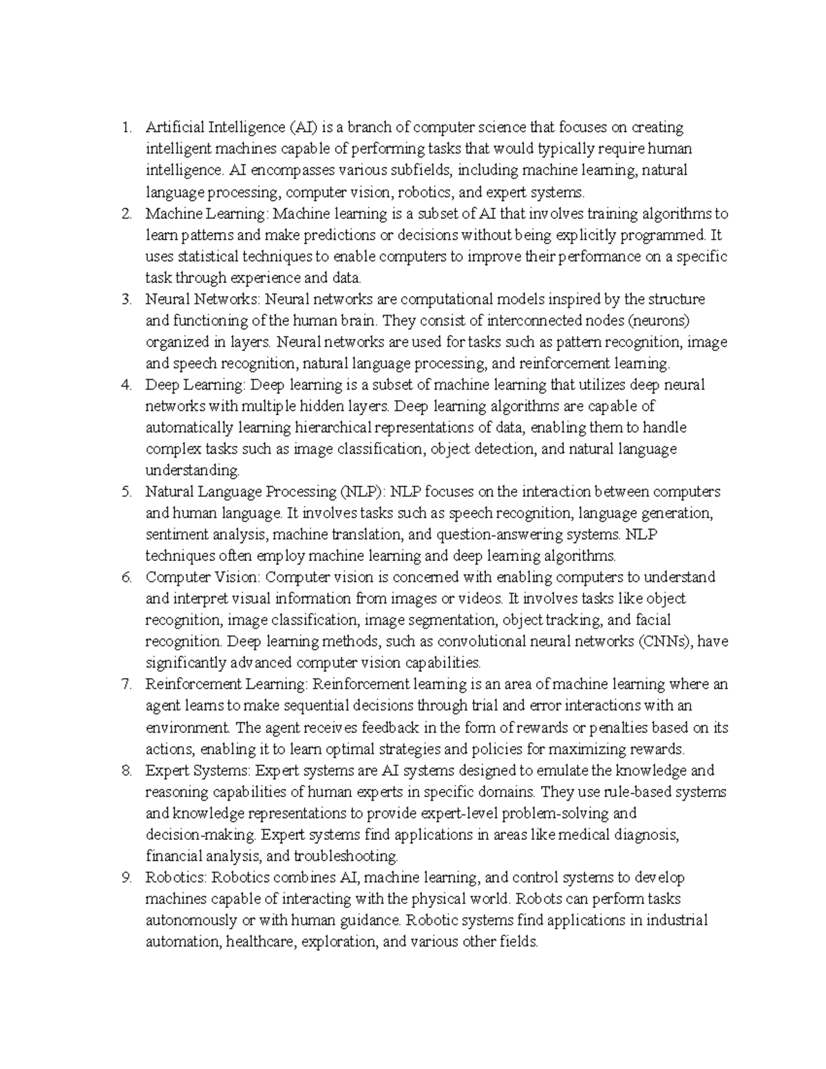 AI - Provides information regarding artificial intelligence. - Artificial Intelligence (AI) is a ...