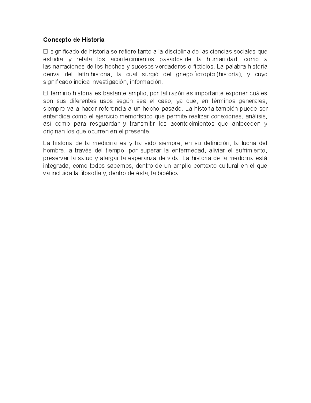 Concepto de Historia uasd - Concepto de Historia El significado de ...