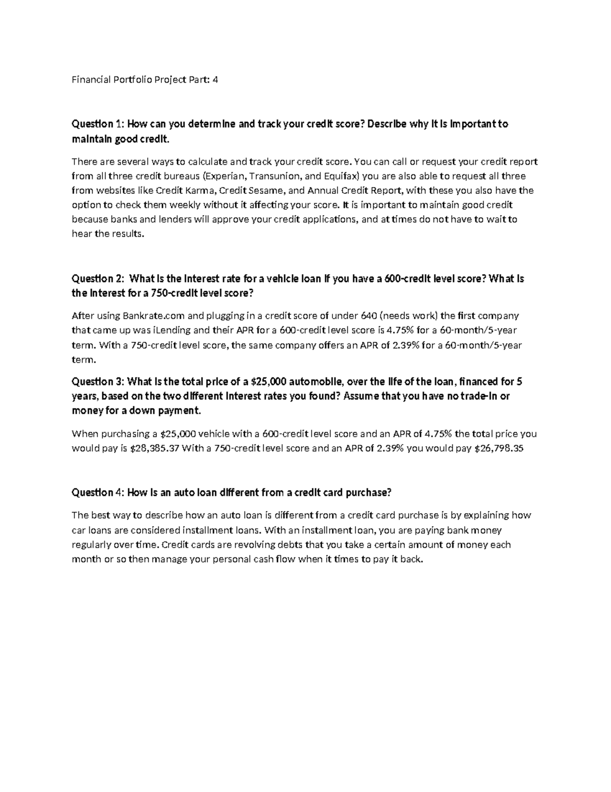 Financial Portfolio Project Part 4 - There are several ways to ...