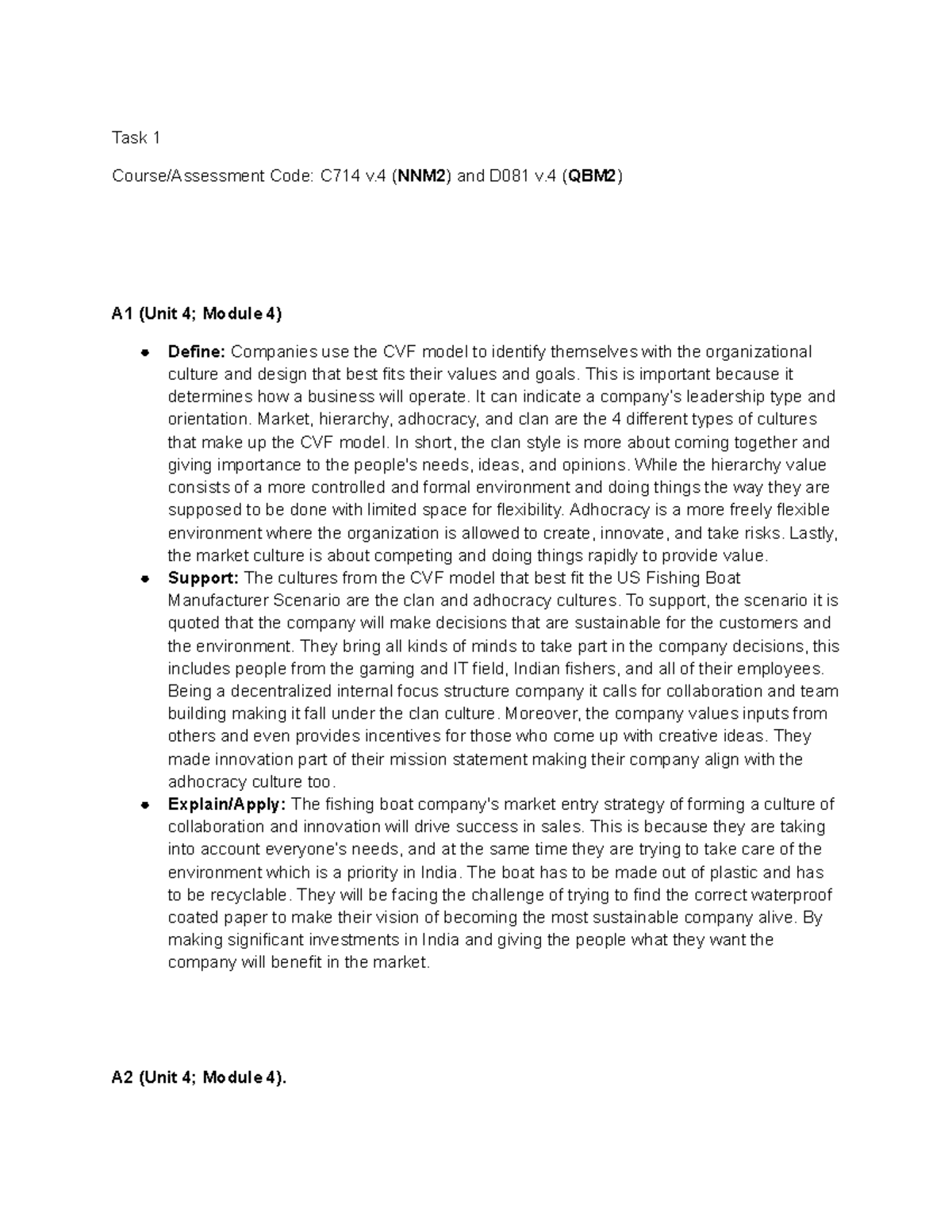 Task 1 D081 (Innovative and Strategic Thinking) - Task 1 Course ...