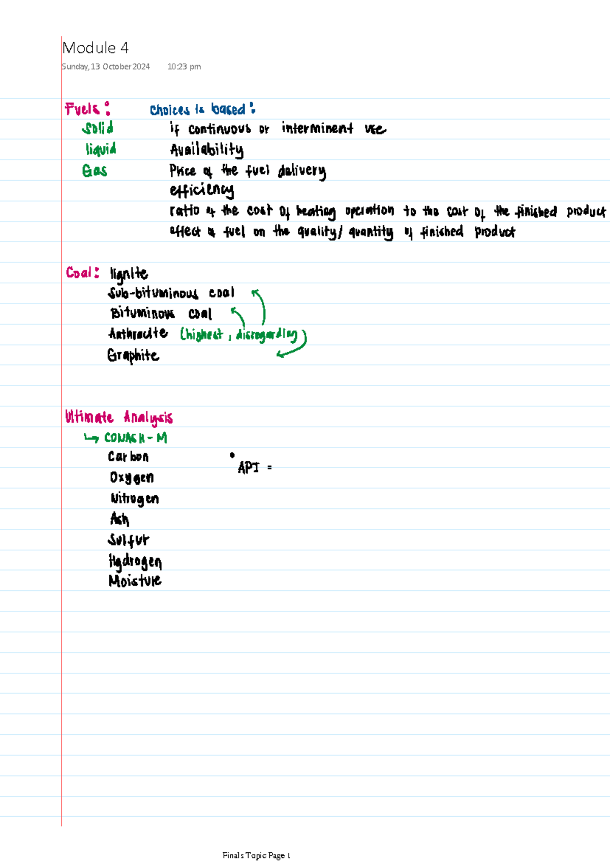Finals Topic - Notes - Thermodynamics - Module 4 Sunday, 13 October ...