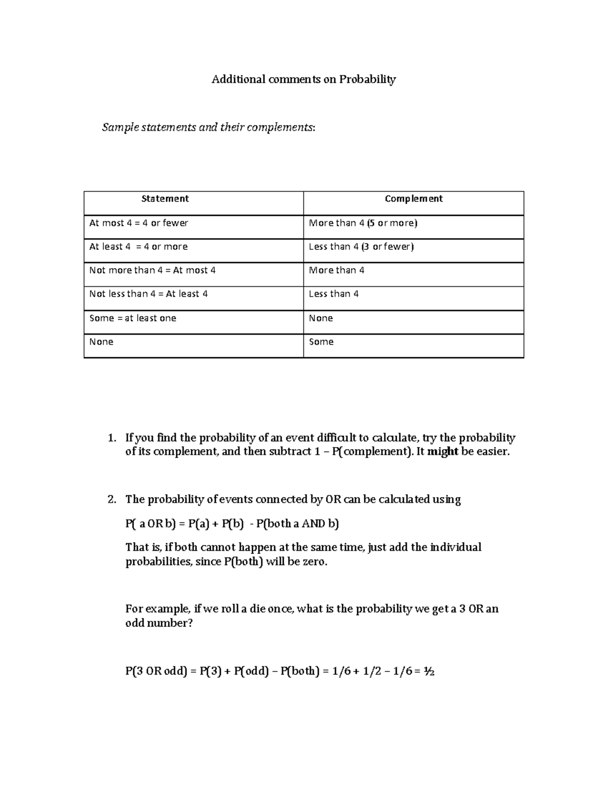 Probability Summary - Rafael Vicente - Additional comments on ...