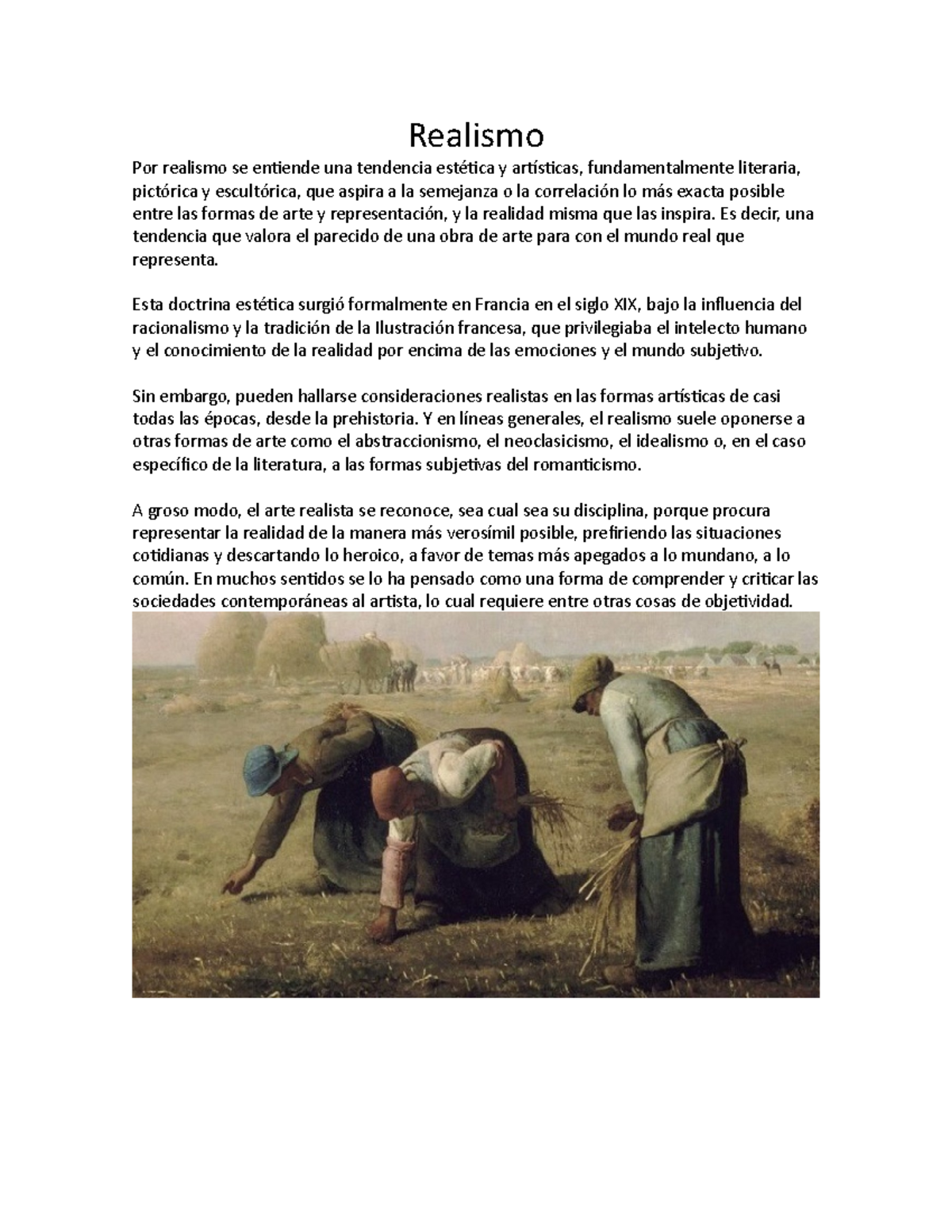 Realismo Naturalismo y modernismo - Realismo Por realismo se entiende ...