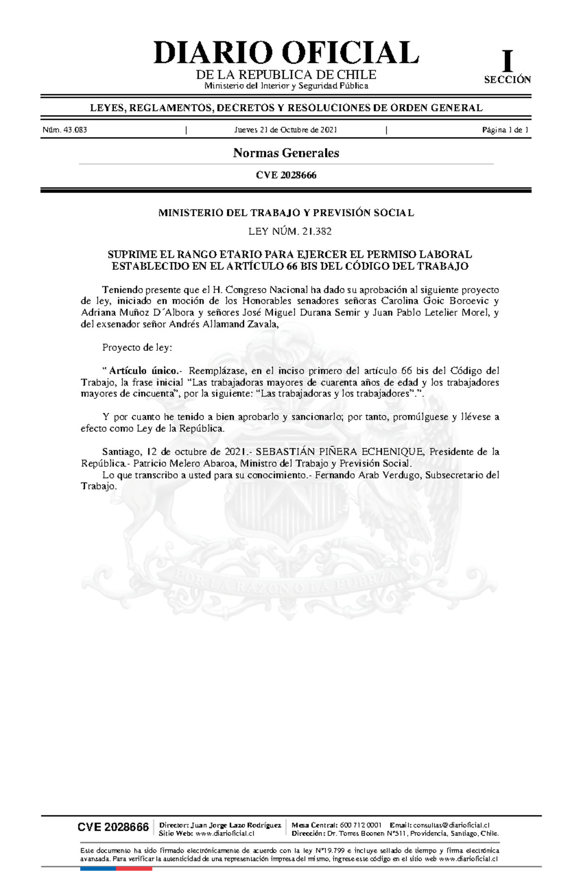 Ley Núm. 21 - Actualización de la ley, apuntes y resúmenes para un ...